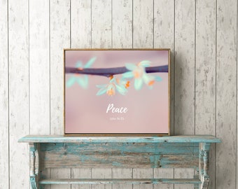 Scripture Wall Print Christian Poster Peace Bible Verse - Etsy