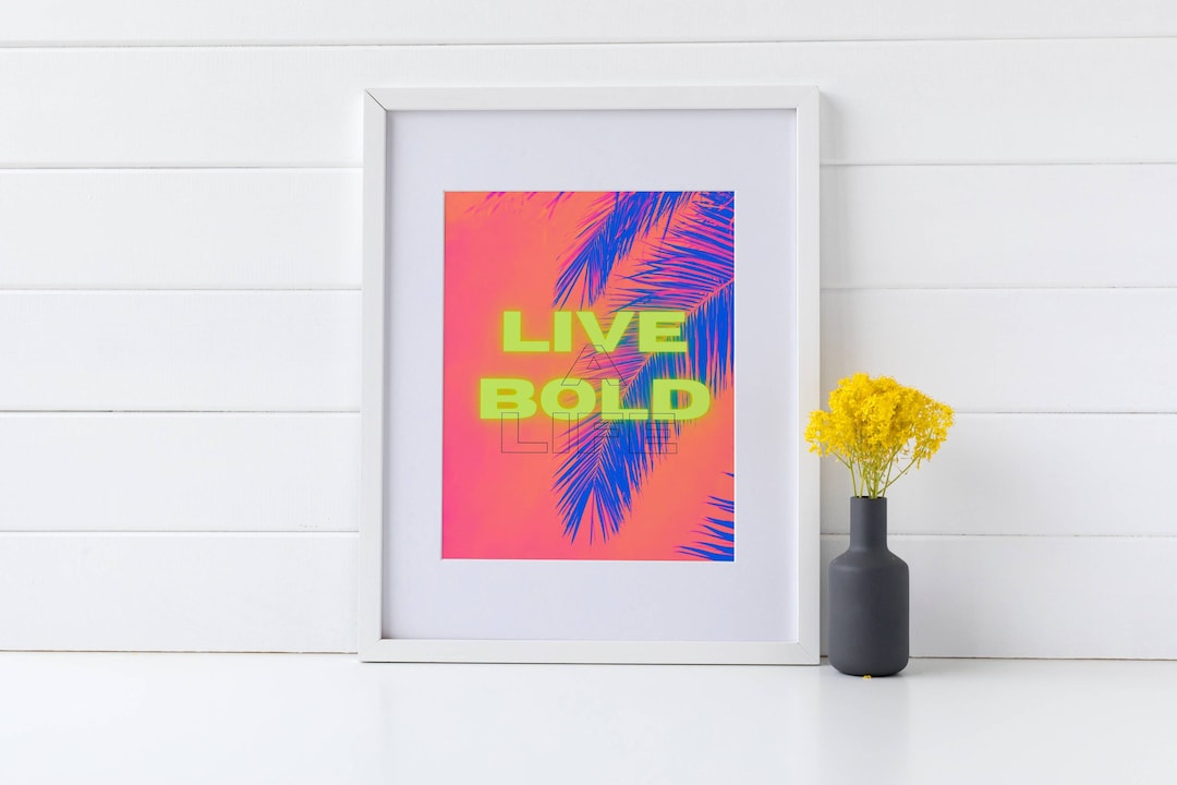 Neon Sign Art Print, Neon Decorations, Neon Print, Apartment Decor ...