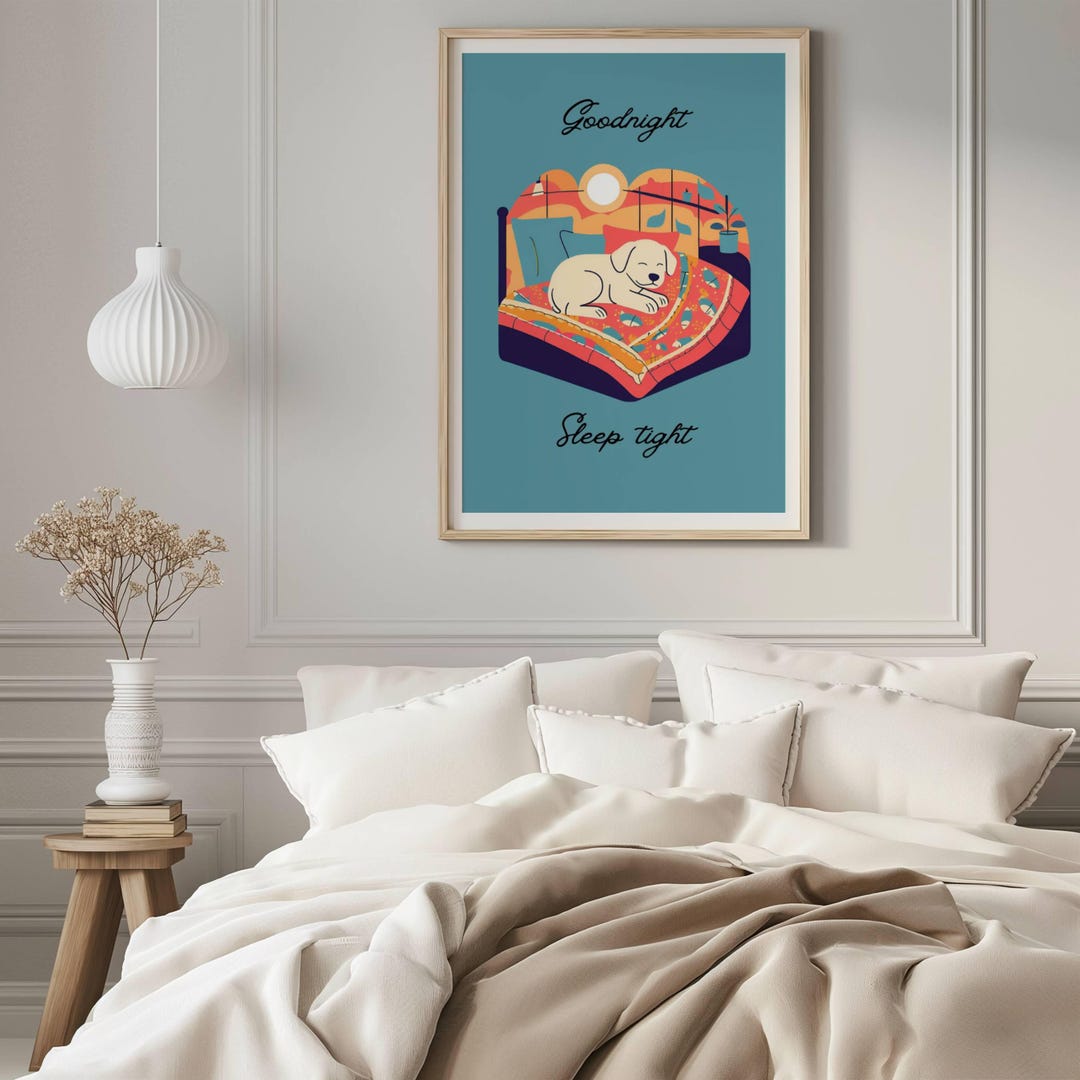 Goodnight Print Bedroom Wall Decor Art Printable Digital Download Gift ...