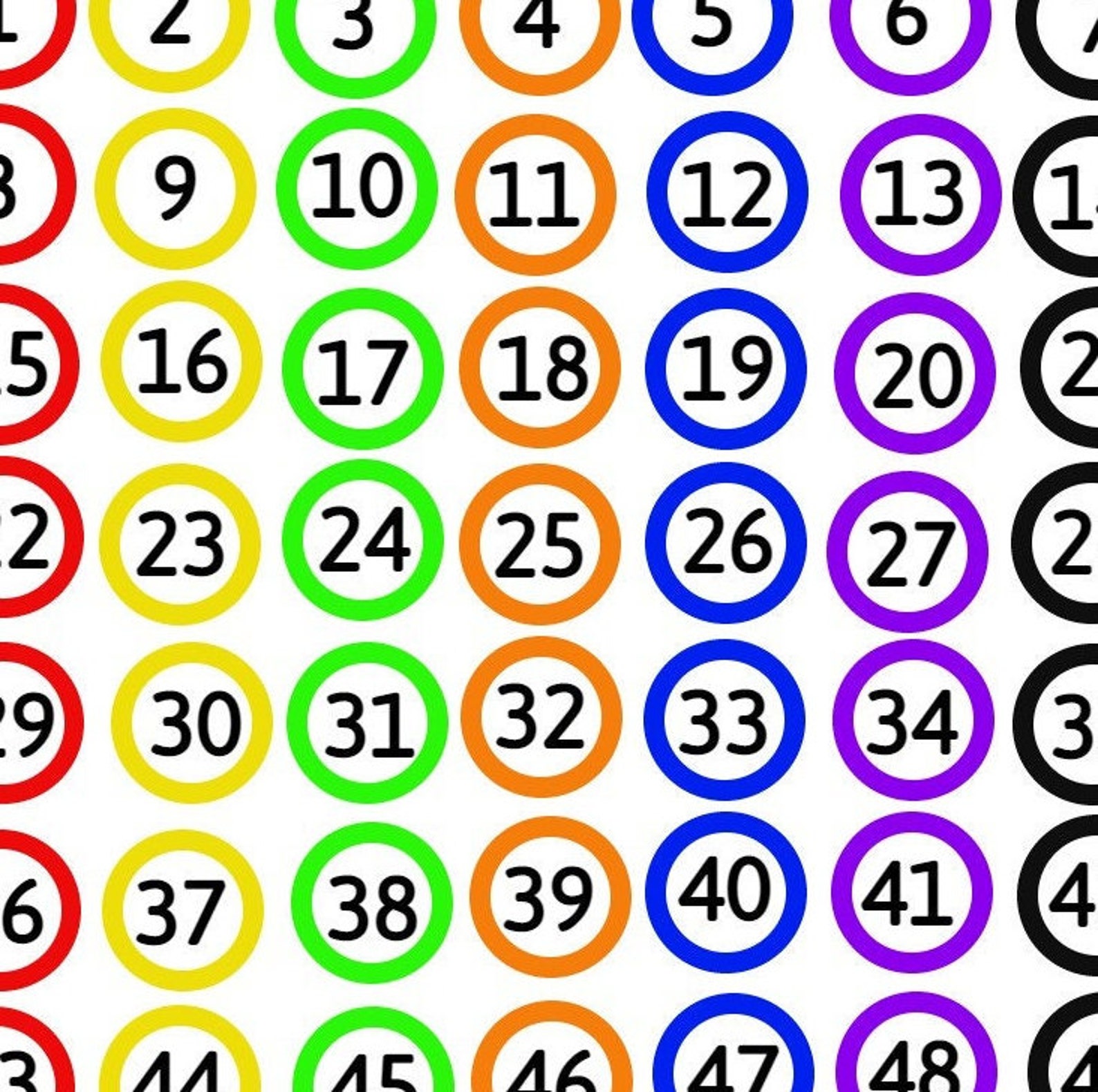 Bingo Ball Fichas 1 Al 90 PDF - Etsy