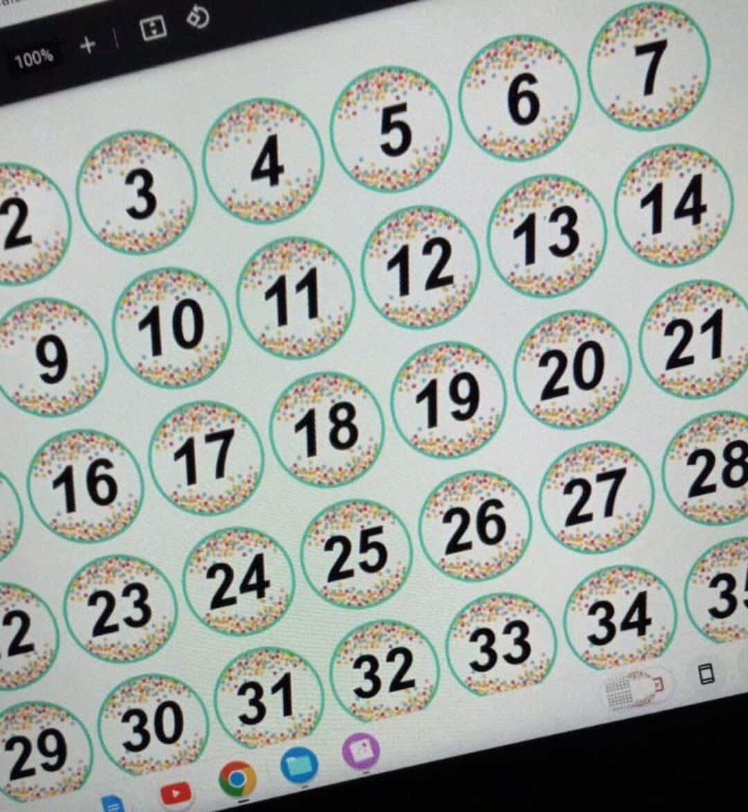 Circulos De 1 Pulgada Para Hacer Sus Fichas 1 a 300 PDF - Etsy