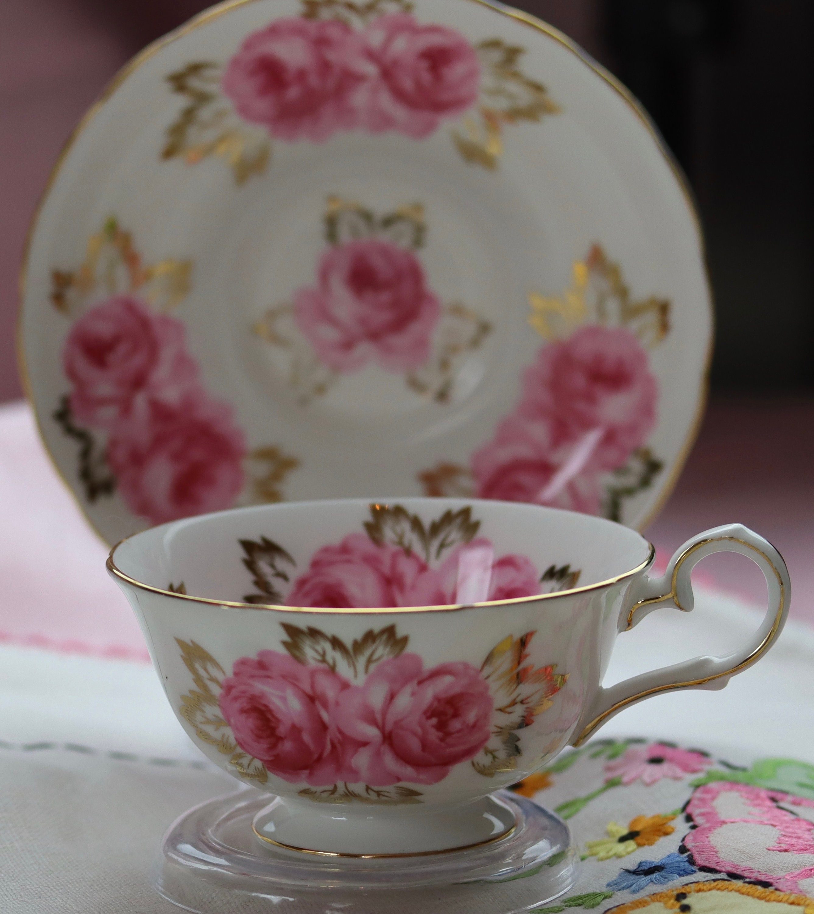 Vintage, Mismatched Tea Set in Pink - Etsy