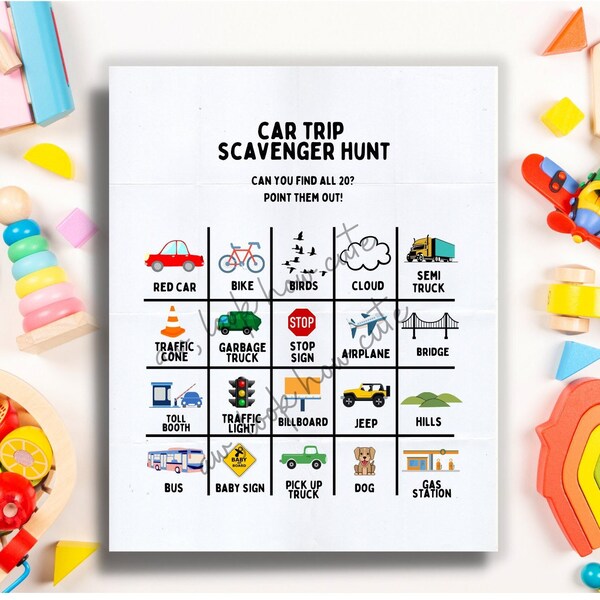 Road Trip Scavenger Hunt - Etsy