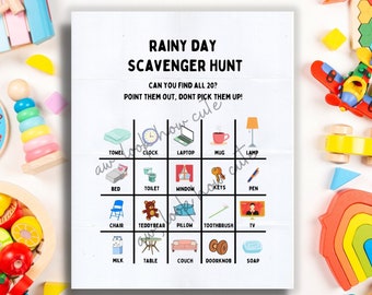 Indoor Kids Scavenger Hunt for Kids, Inside Toddler Activity, Preschool ...