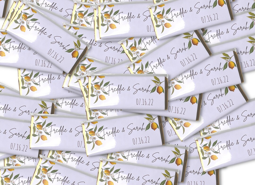 Digital Lemon Theme Candy Bar Wrapper Succulent Themed - Etsy