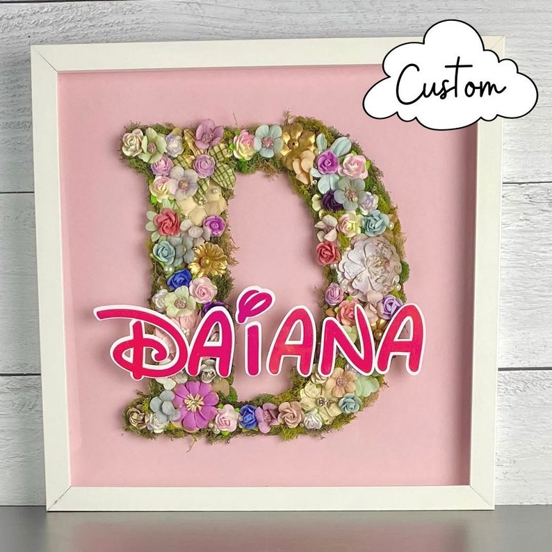 Flower Name Sign Initial Flower Decorative Floral Letter - Etsy