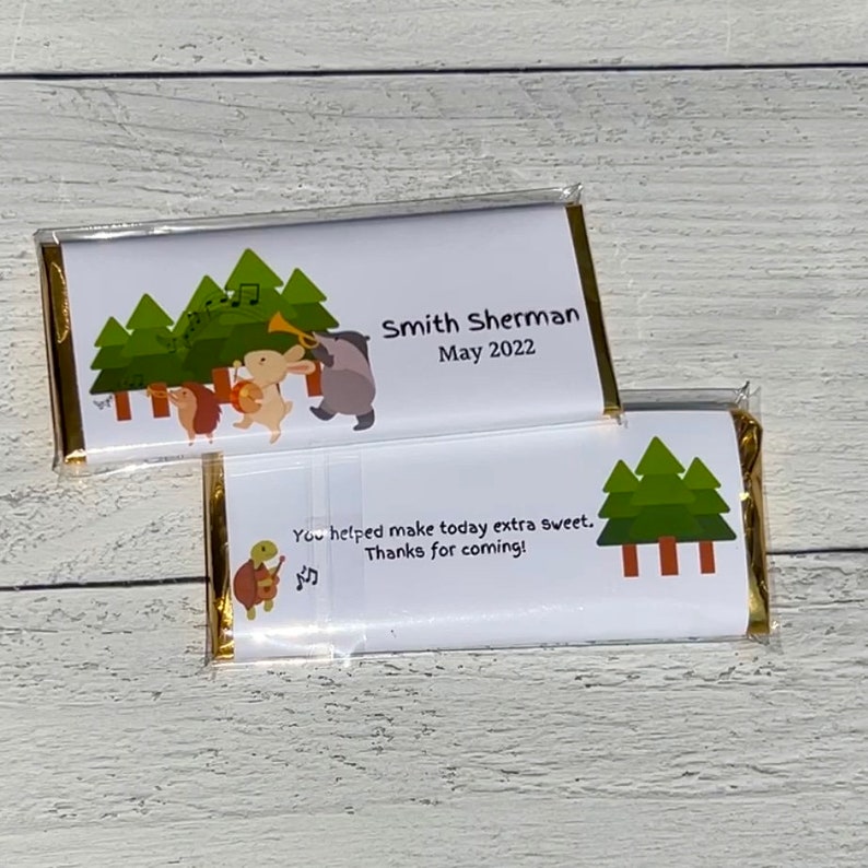 Personalized Safari Animal Chocolate Bar Wrapper or Digital - Etsy