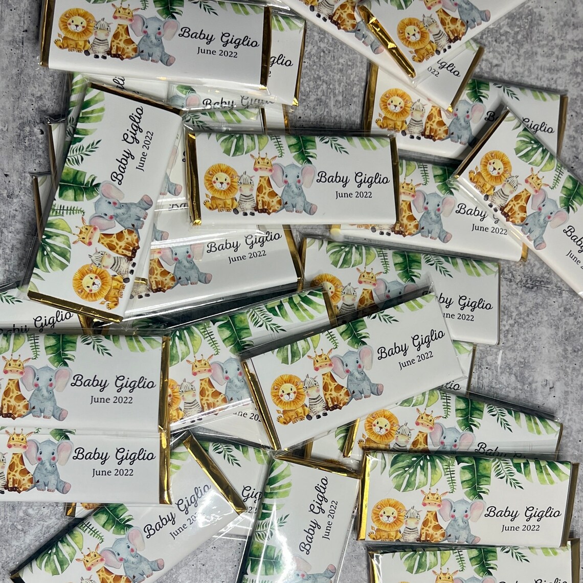 Personalized Safari Animal Chocolate Bar Wrapper Digital File - Etsy