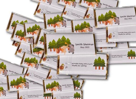 Personalized Safari Animal or Forest Animal Chocolate Bar - Etsy