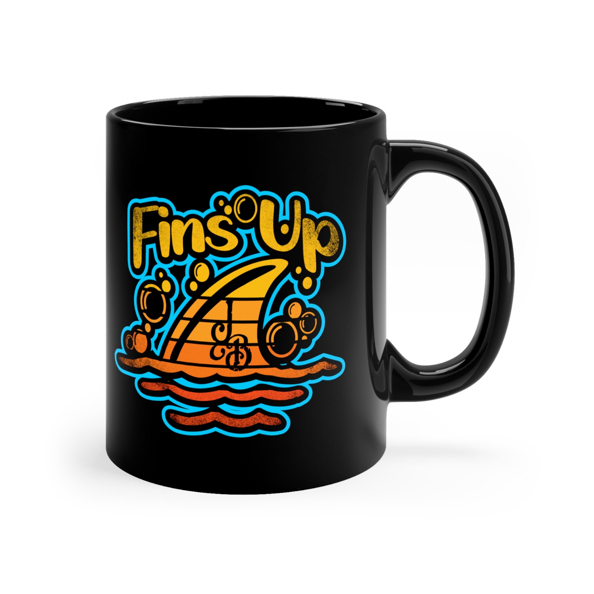 Jimmy Buffet-inspired Design Fins UP Bubbles UP Coffee Mug - Etsy