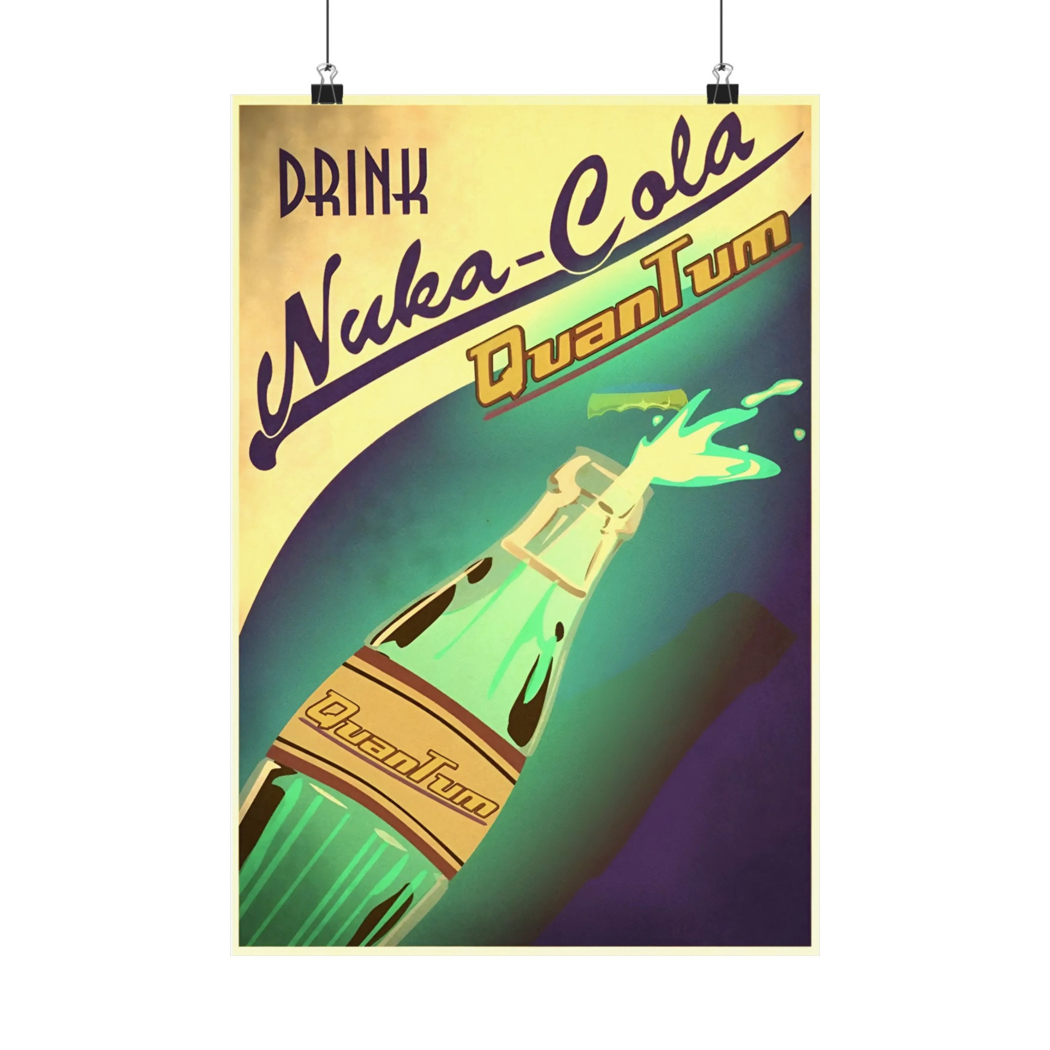 Fallout Quantum Drink Poster, Nuka Cola Vintage Look Poster Fallout ...