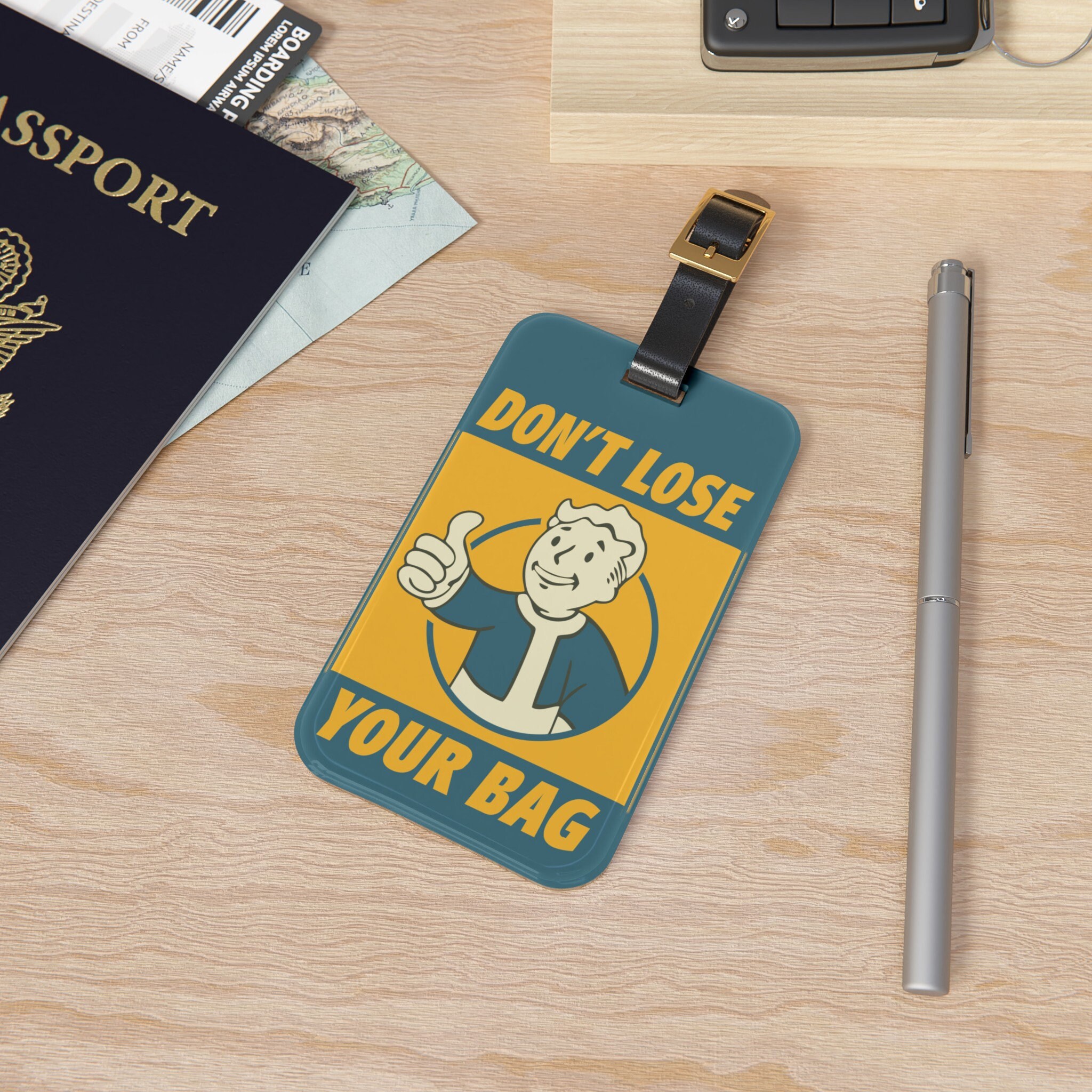 Fallout Don't Lose Your Bag, Pip-boy, Vault Boy Bag Tag, Fallout Boy ...