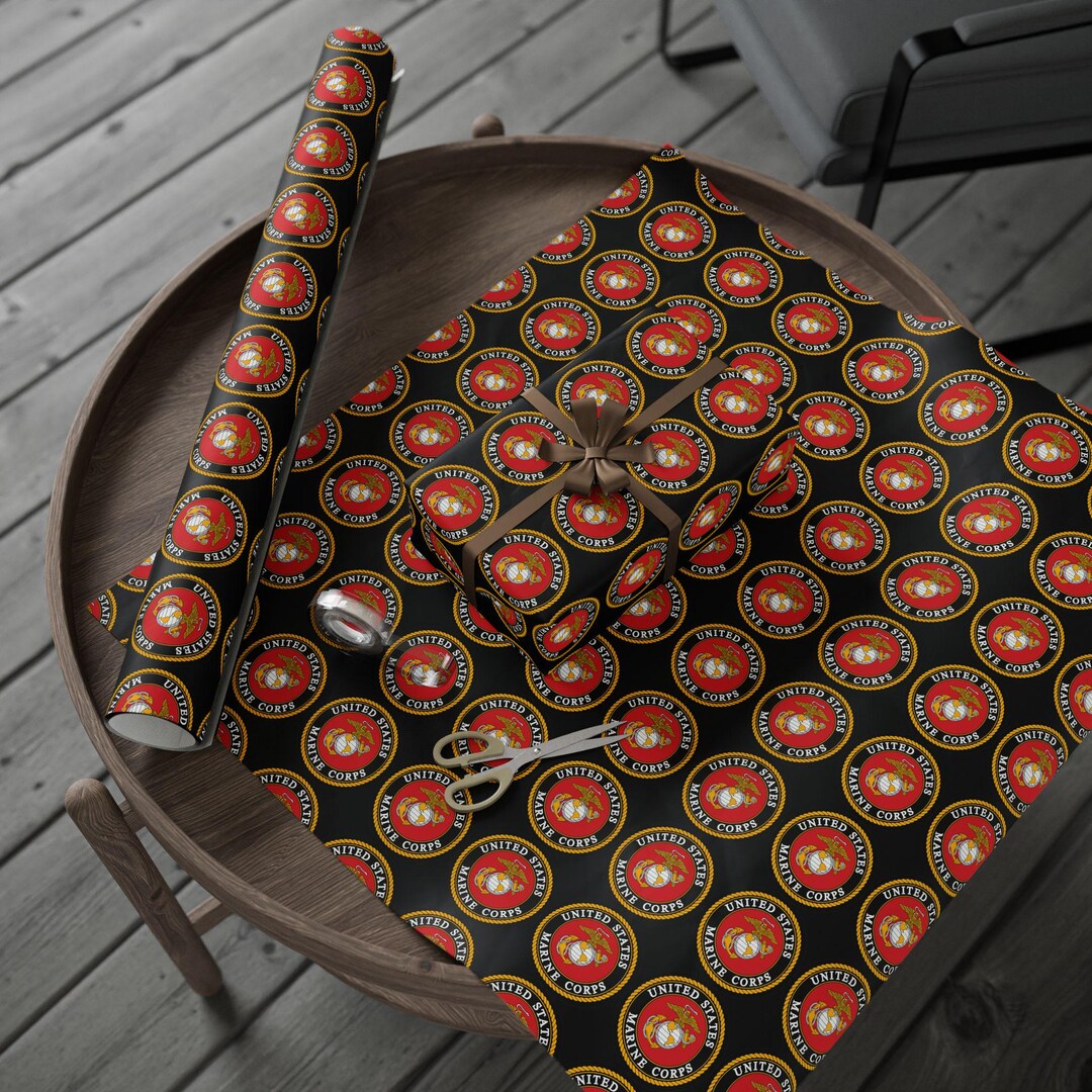 USMC Military-themed Gift Wrap for Birthdays, Holidays & Celebrations ...