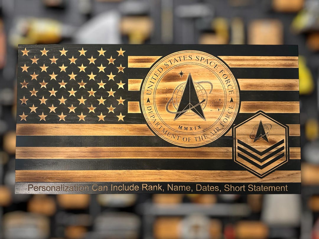 Personalized Space Force Flag Plaque, USSF Retirement Gift - Etsy