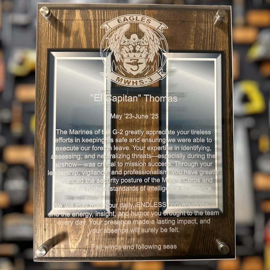 Customized Military Achievement Plaque - Personalized Service Award for ...