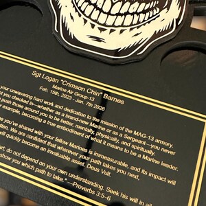 Personalized Military Skull Plaque: Award, PCS, Retirement, Promotion ...
