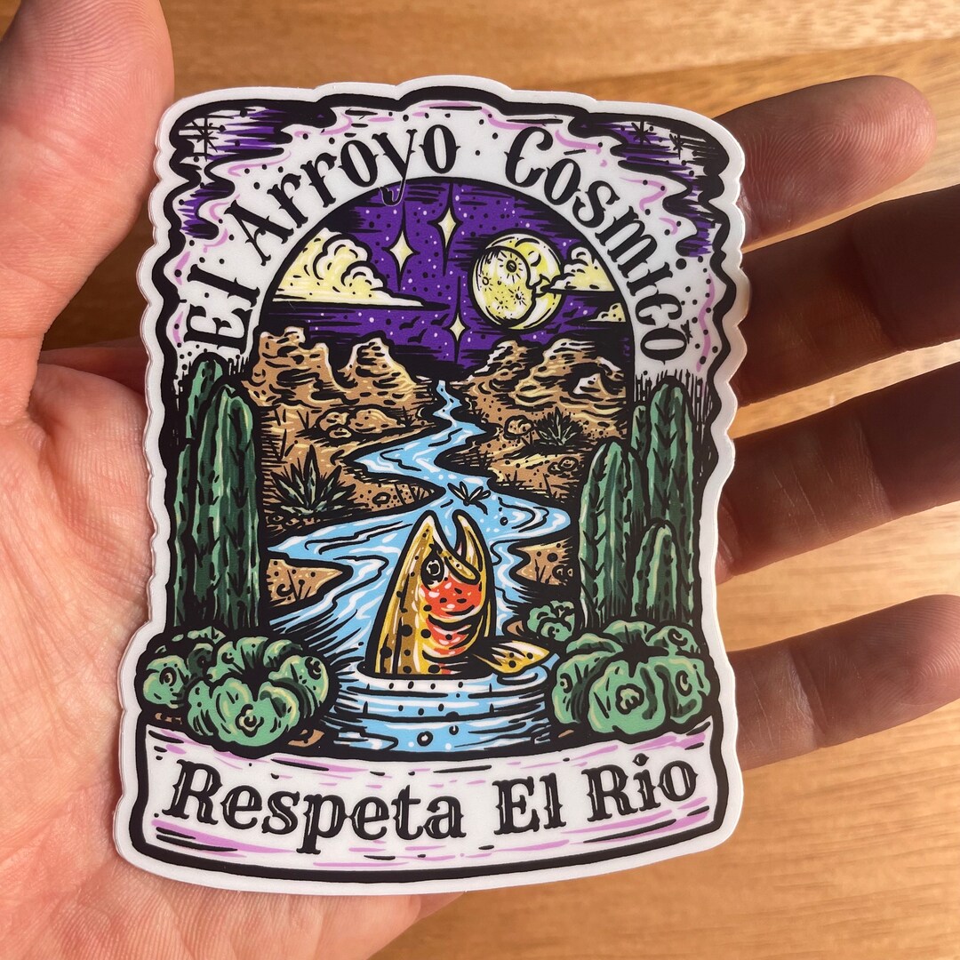 Respeto El Río Cutthroat Desert Cactus Trout Vinyl Fly Fishing Sticker ...