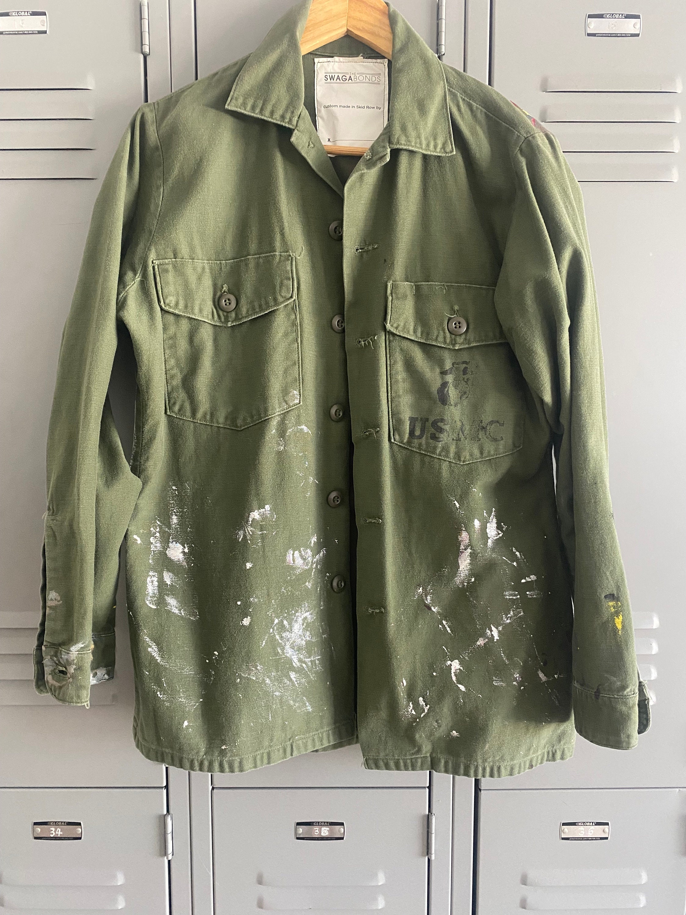 Custom Painted Army Jacket - Etsy