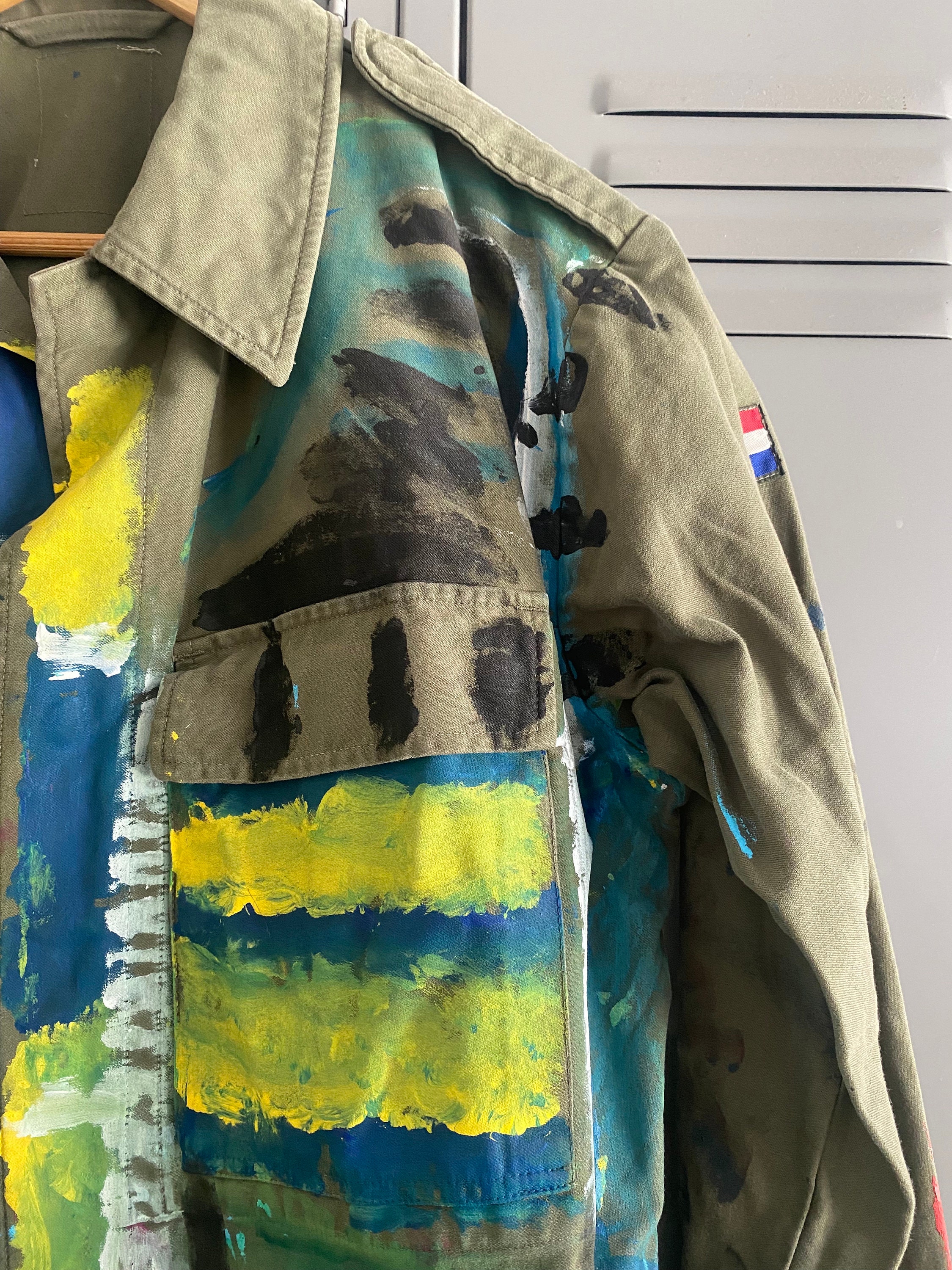 Custom Painted Army Jacket - Etsy