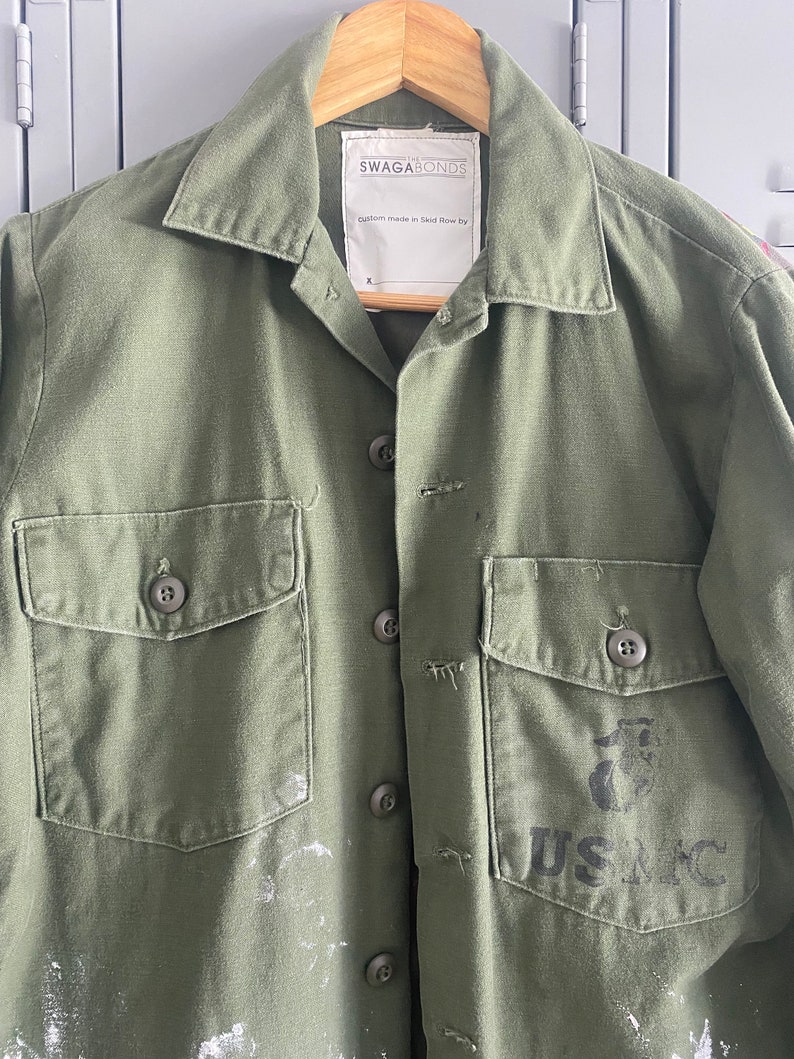 Custom Painted Army Jacket - Etsy