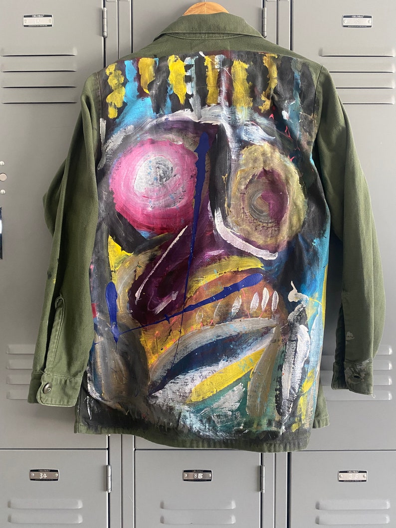Custom Painted Army Jacket - Etsy