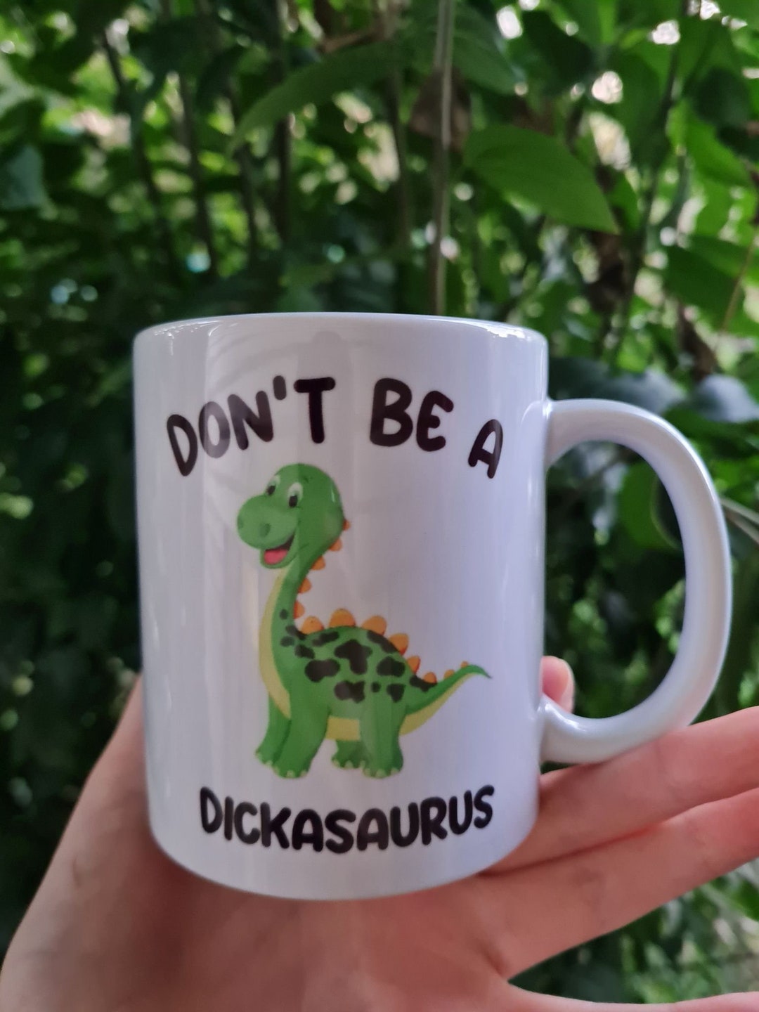 Don't Be A Dickasaurus | Adult Funny Novelty Mug | Funny Swear Mug ...