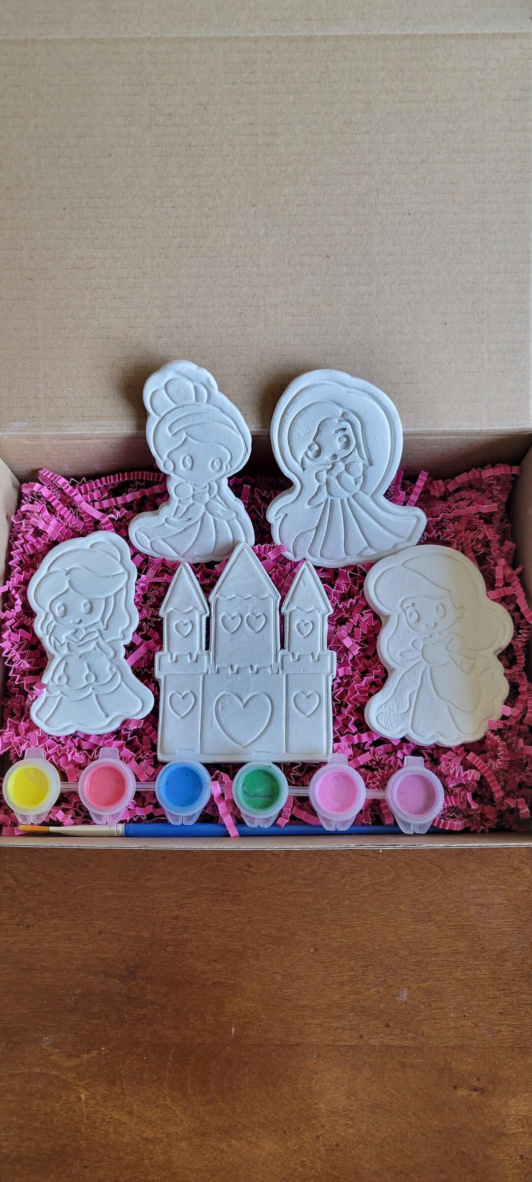 Princess Painting Kit/diy Princess Party/paint Your Own Princess/diy ...