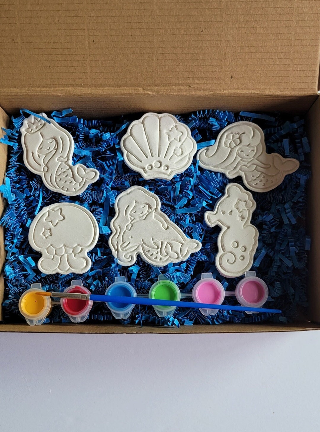 Mermaid Painting Kit/diy Mermaid Party Magnet Gift for Kids/party ...