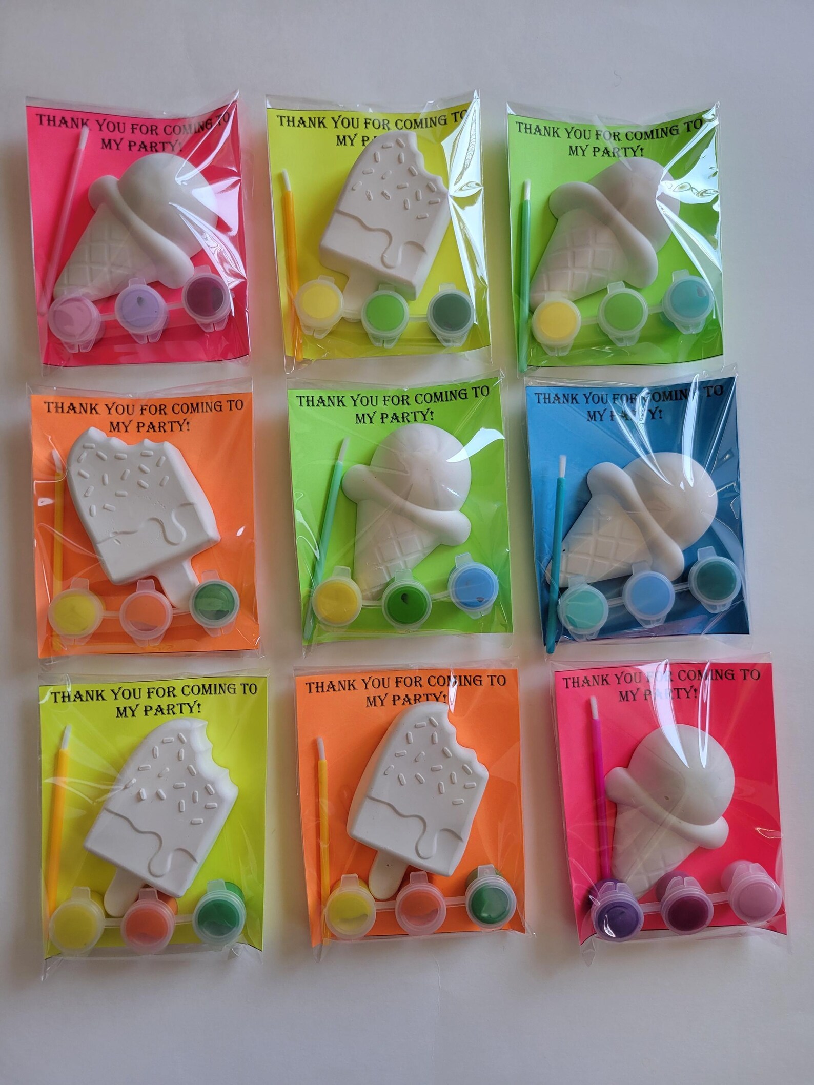 Ice Cream Paint Kit Part/ Ice Cream Party Favors/kids Summer Craft ...
