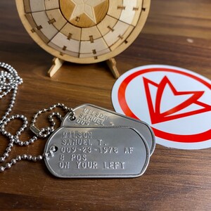 Sam Wilson Dog Tags - Etsy