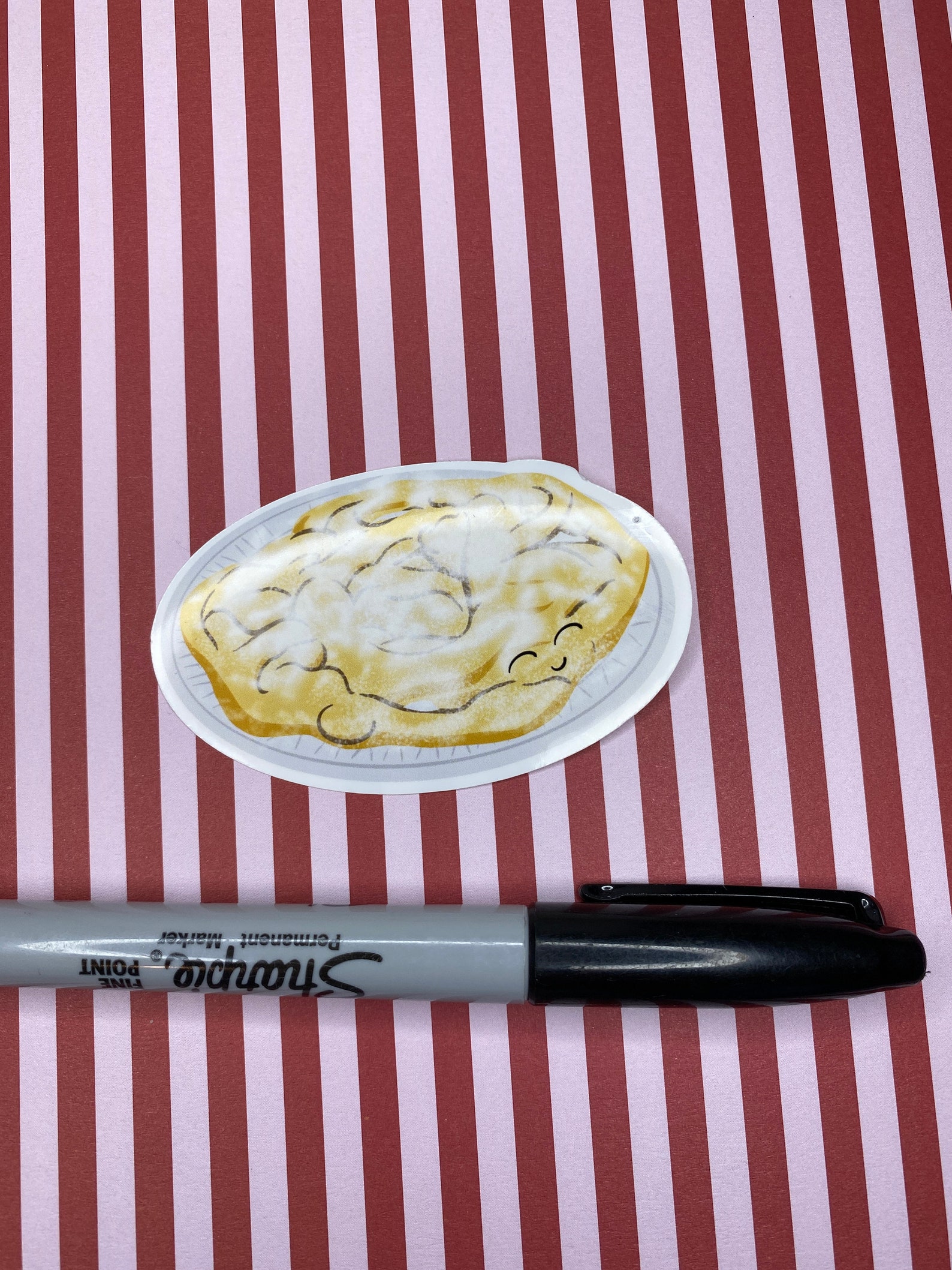 America Funnel Cake Cute Snack Sticker - Etsy