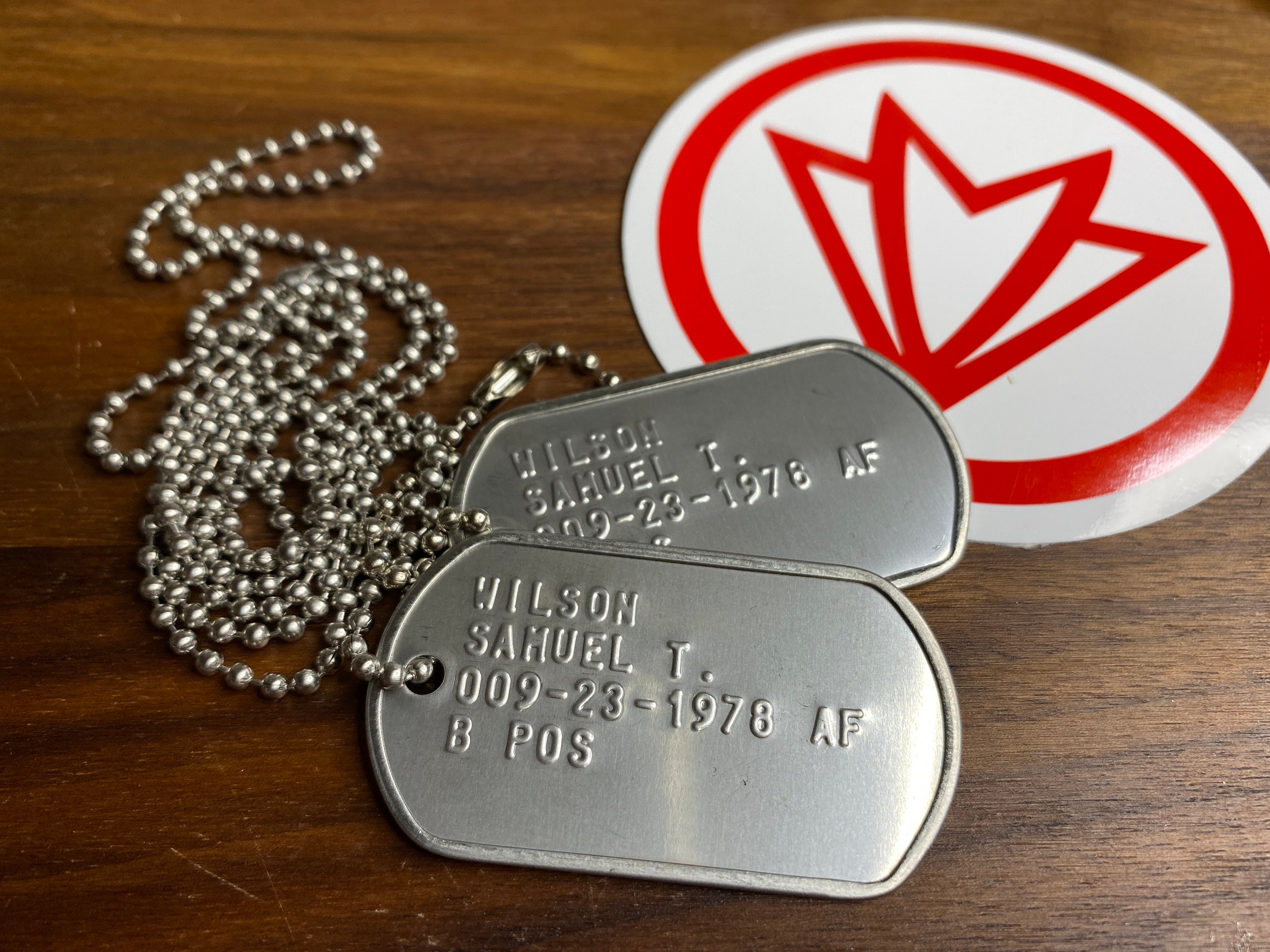 Sam Wilson Dog Tags | Etsy