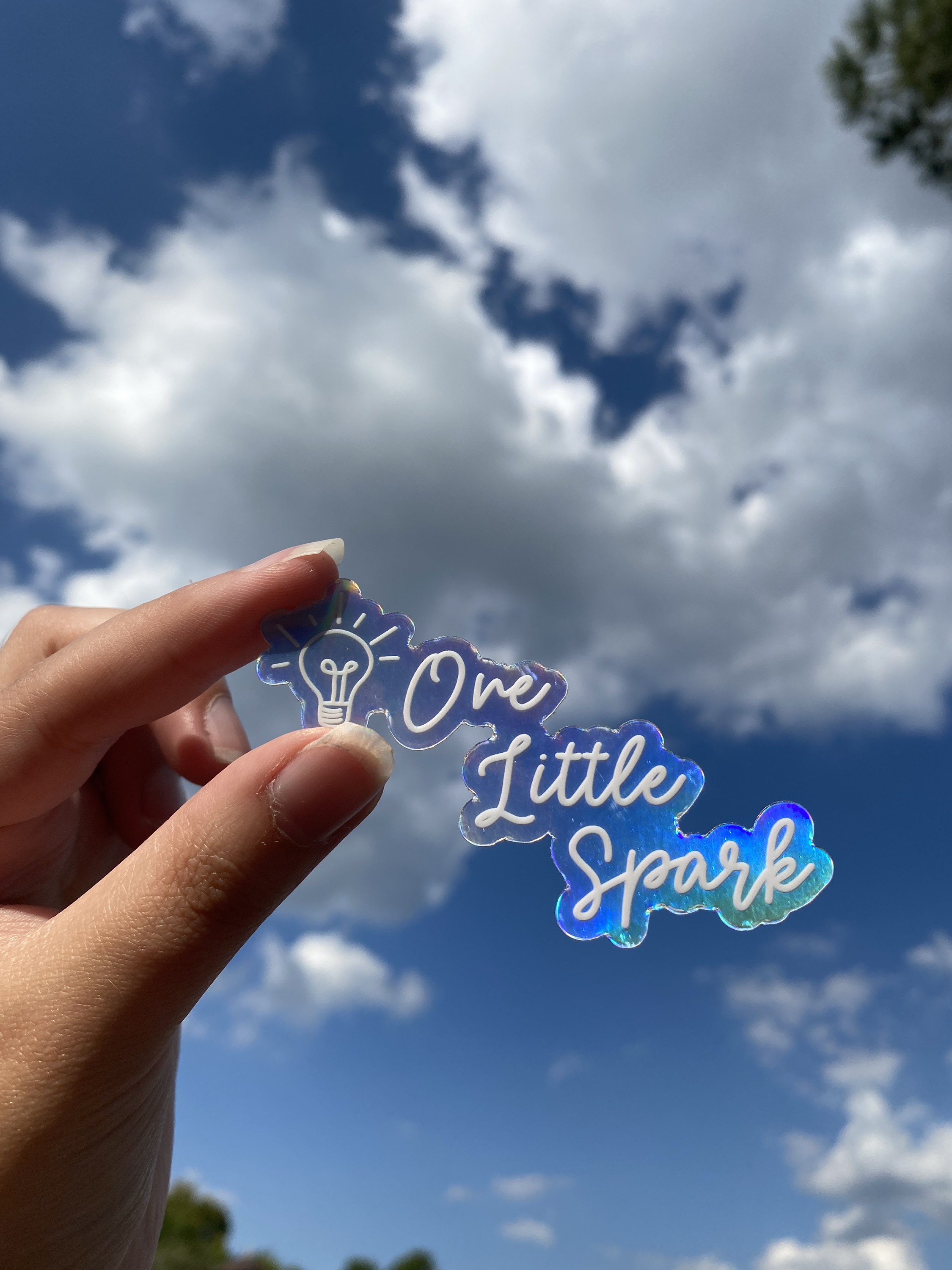 One Little Spark Holographic Sticker - Etsy
