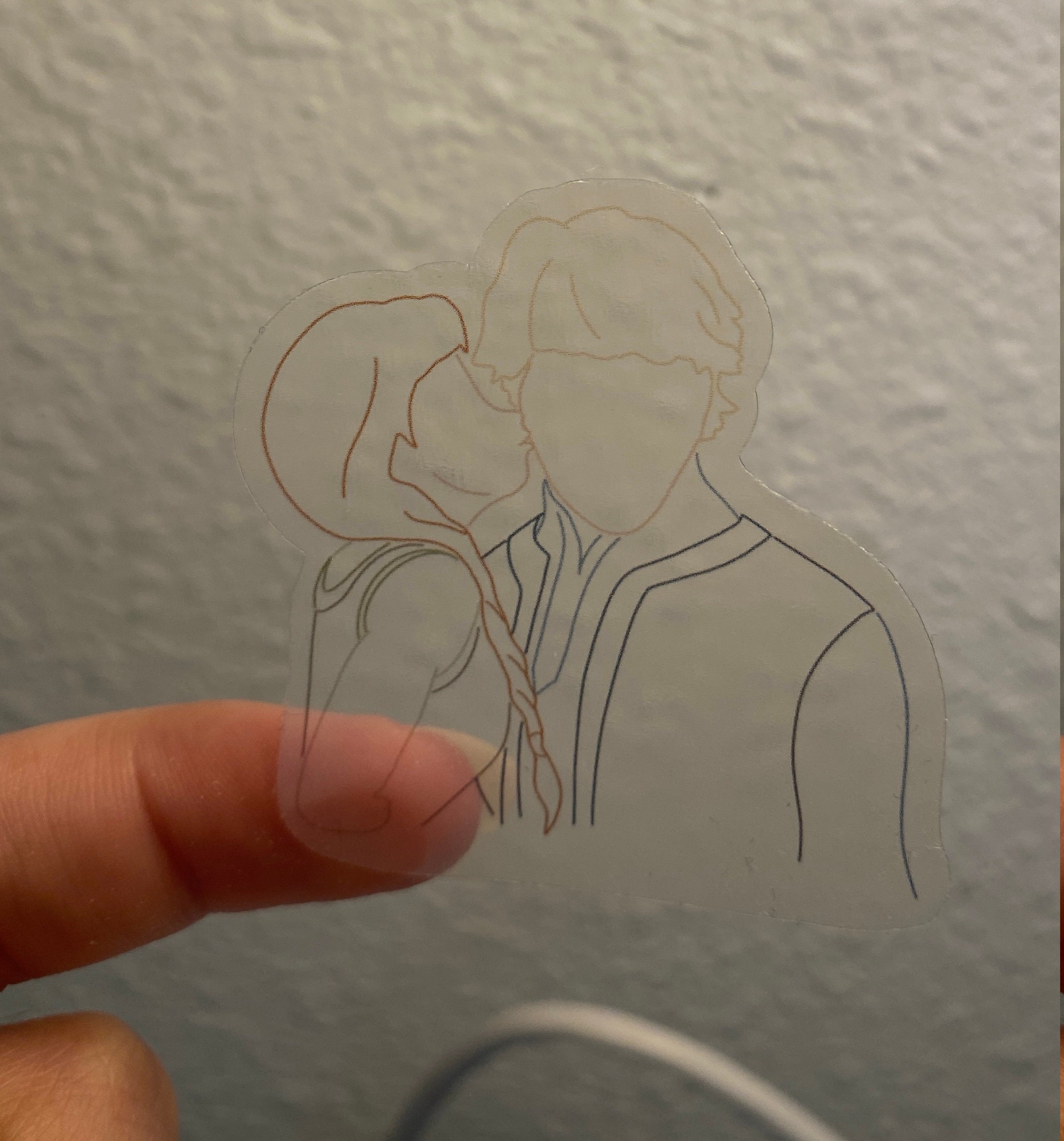 Candy Heart Couples Anna and Kristoff Sticker Set - Etsy