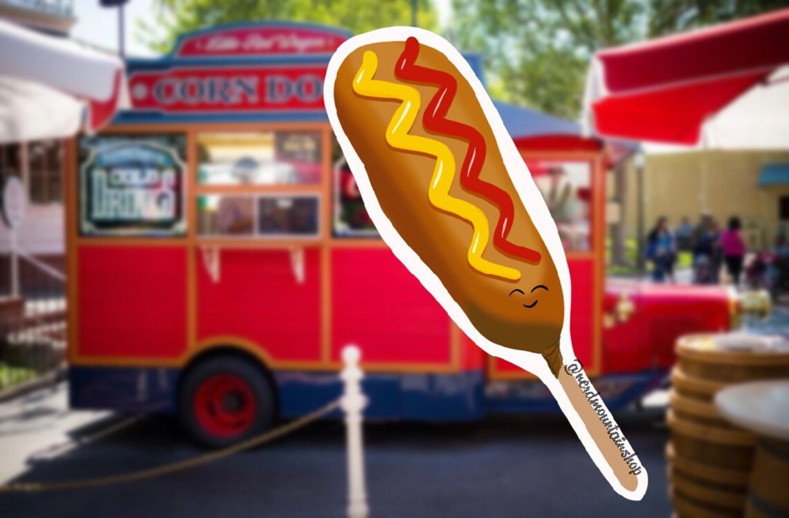 Corn Dog Cute Snack Sticker - Etsy
