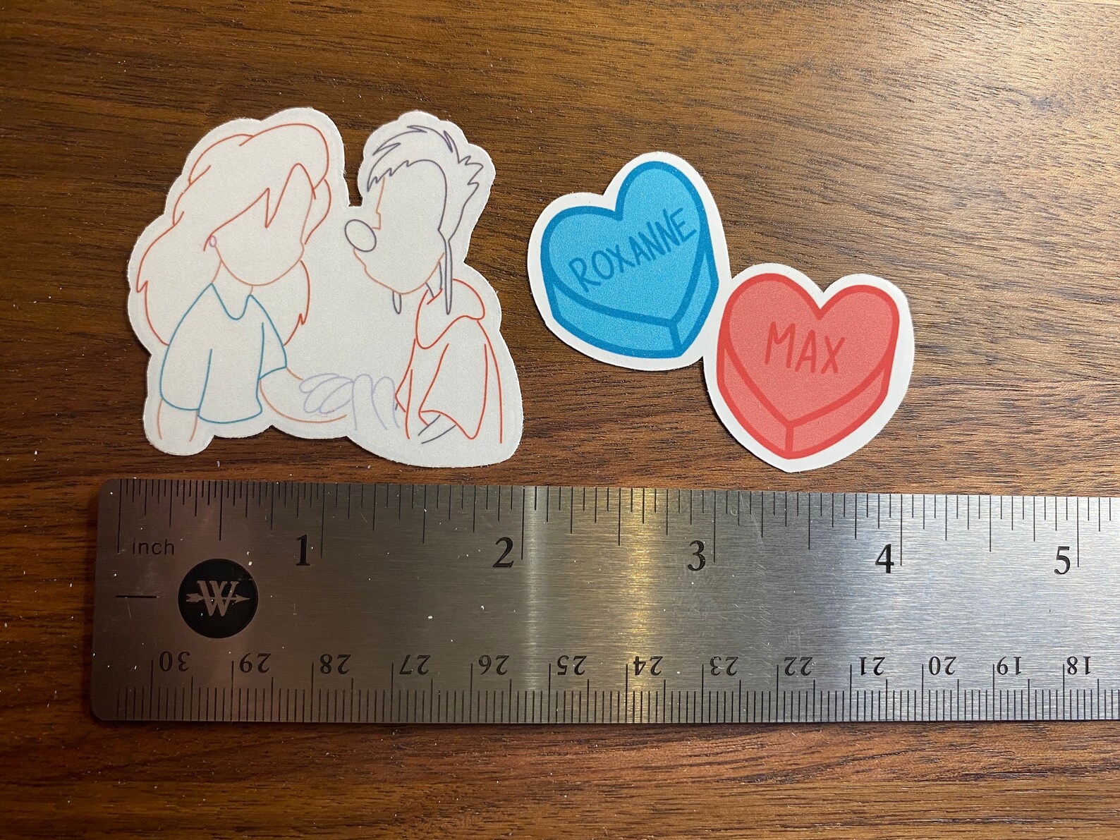 Candy Heart Couples Max and Roxanne Sticker Set - Etsy