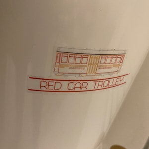 Red Car Trolley Sticker - Etsy