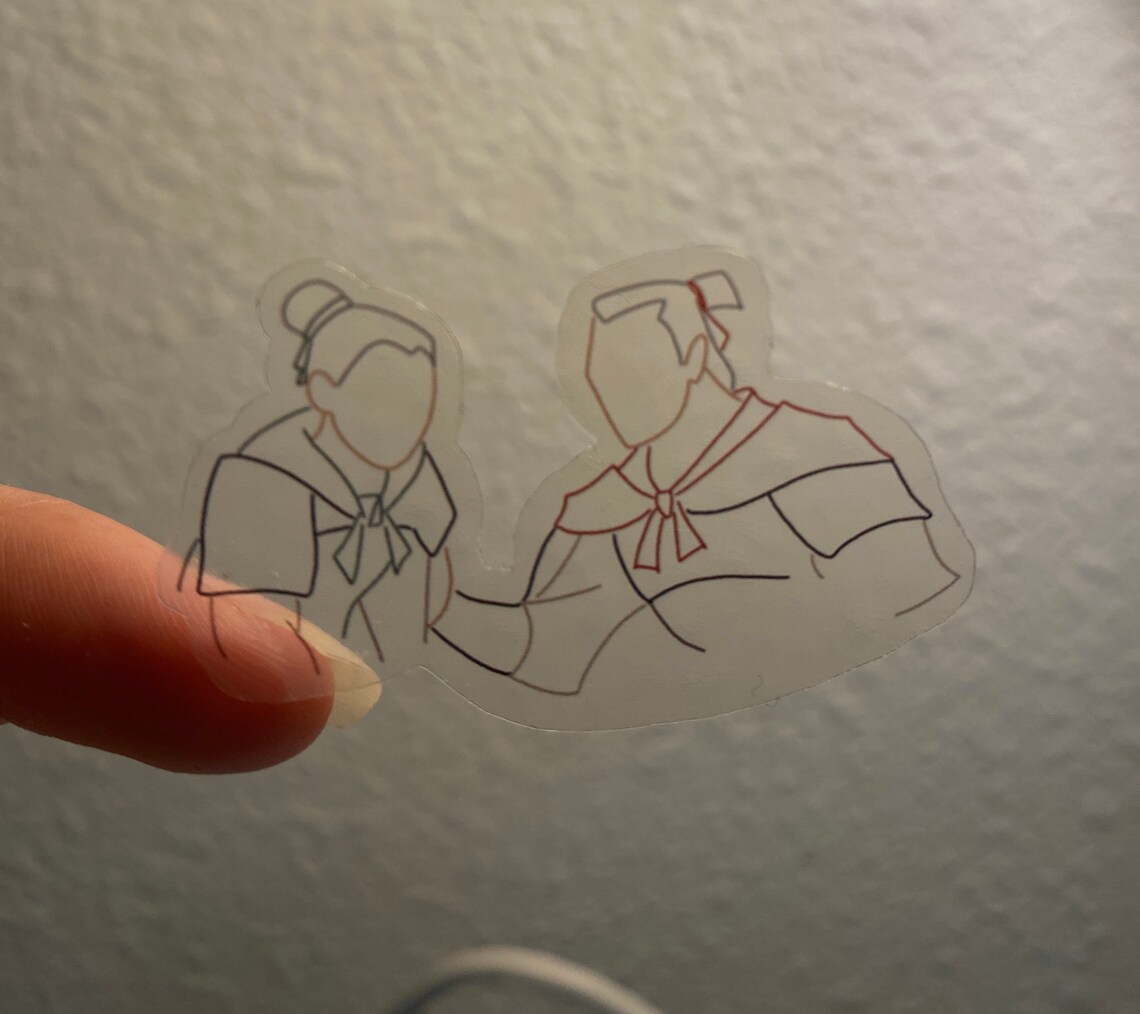 Candy Heart Couples Mulan Sticker Set - Etsy