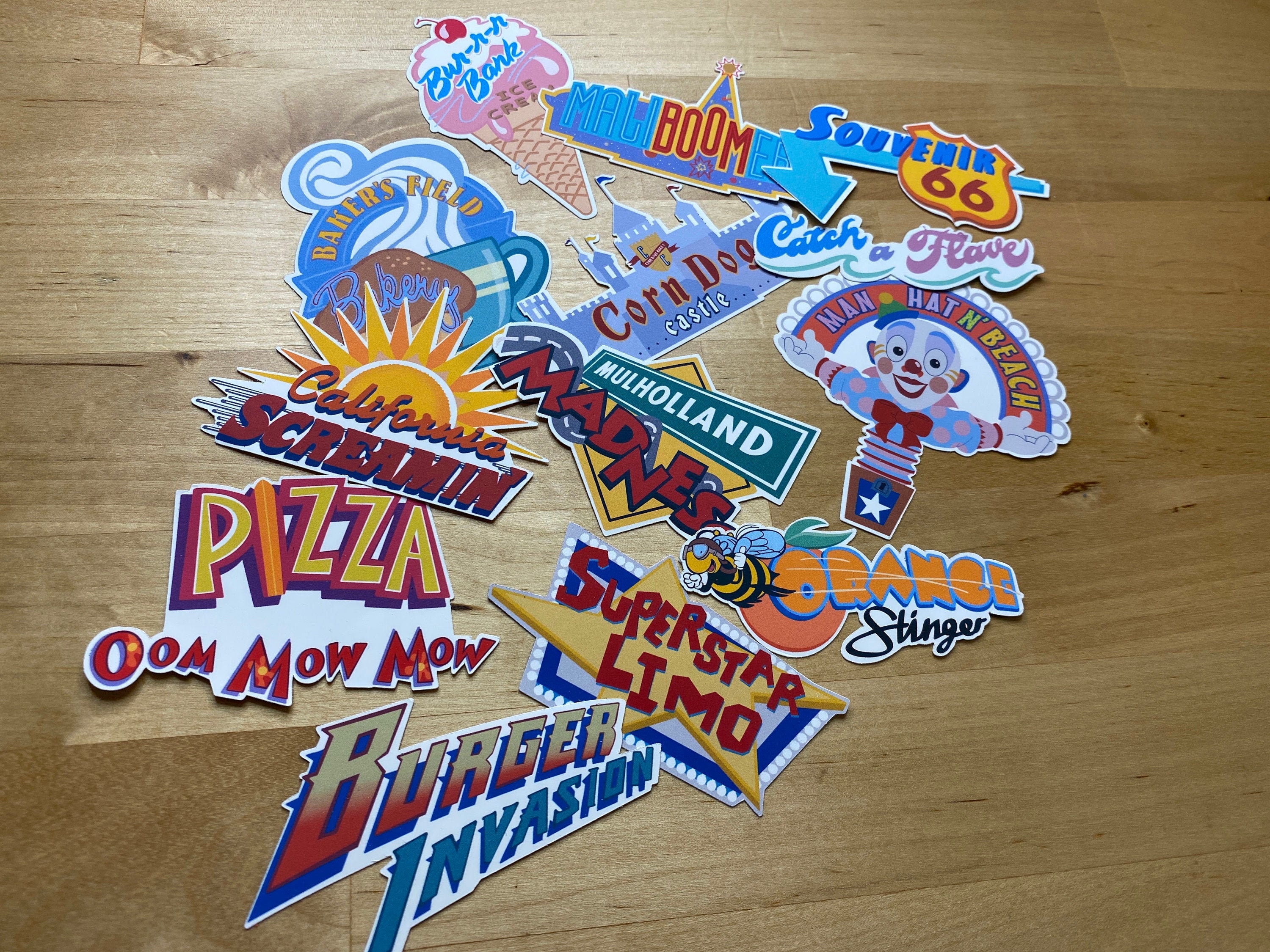 California Adventure Throwback Stickers - Etsy