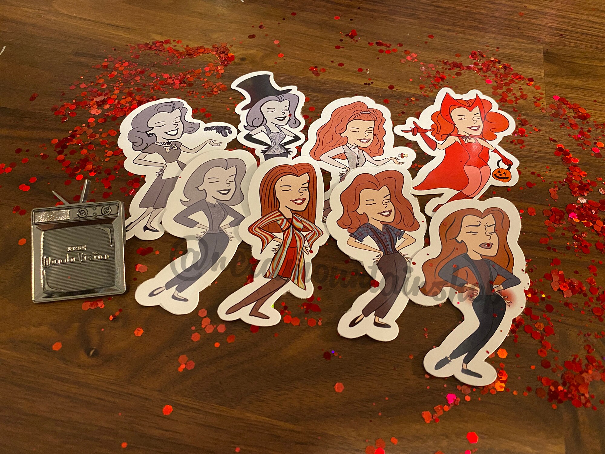 Wanda Through the Decades Stickers - Etsy