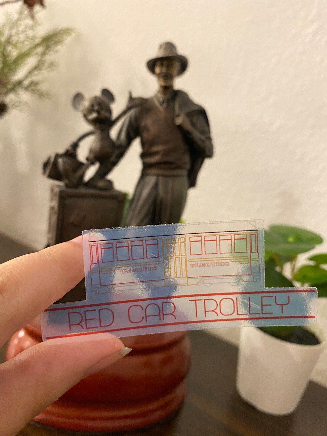 Red Car Trolley Sticker - Etsy