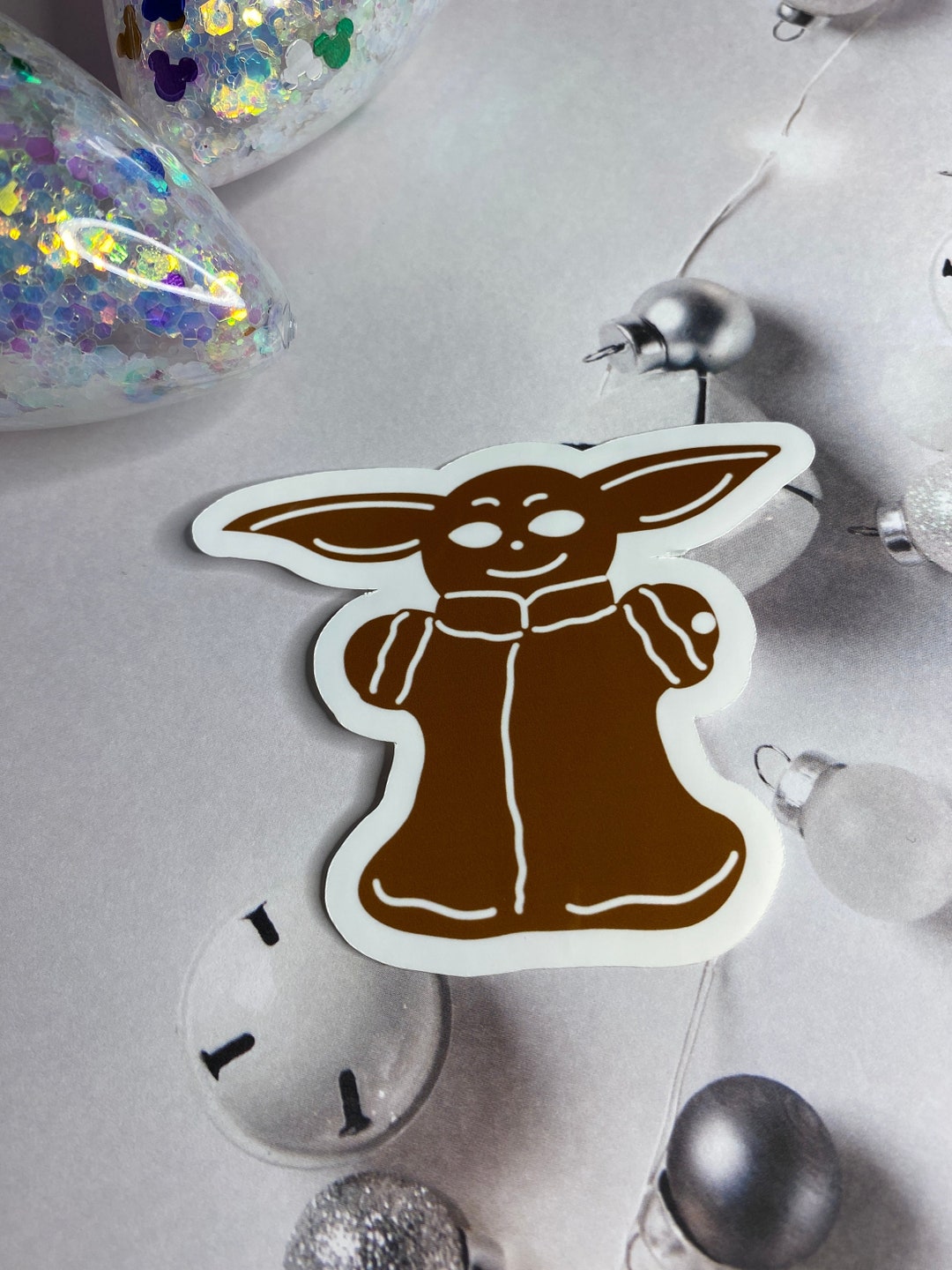 Grogu Gingerbread Sticker - Etsy