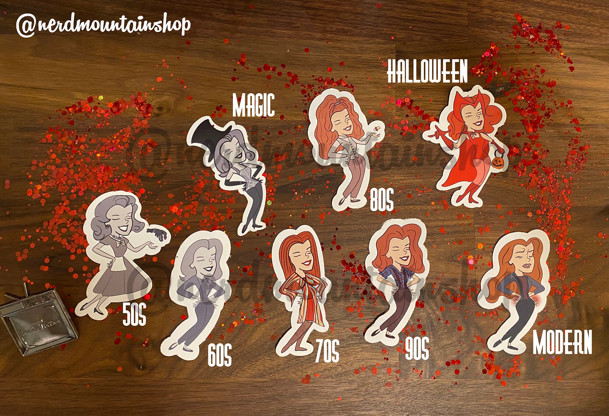 Wanda Through the Decades Stickers - Etsy