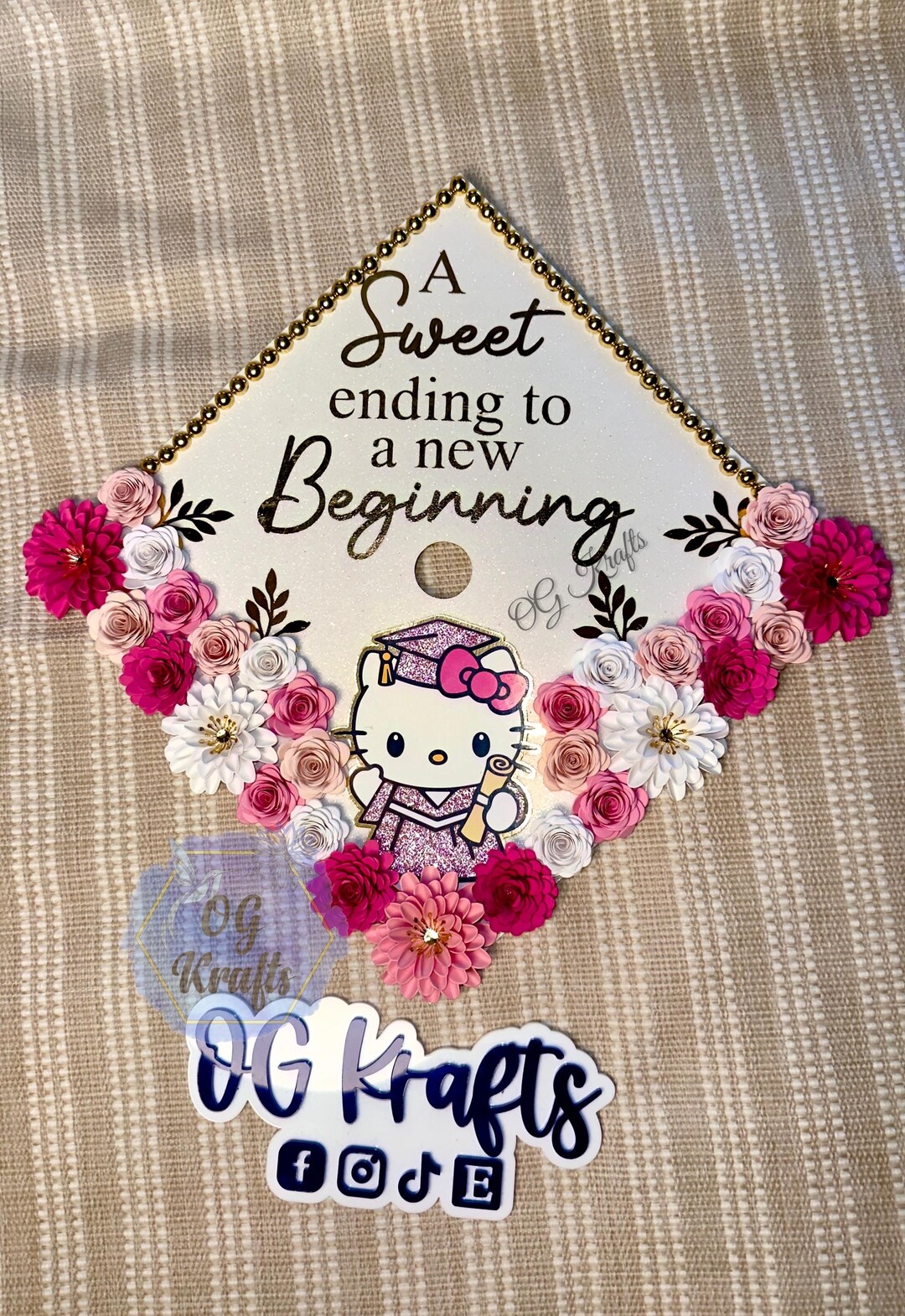 Graduation Cap Topper Personalized Grad Cap Glitter Grad Cap Class of ...