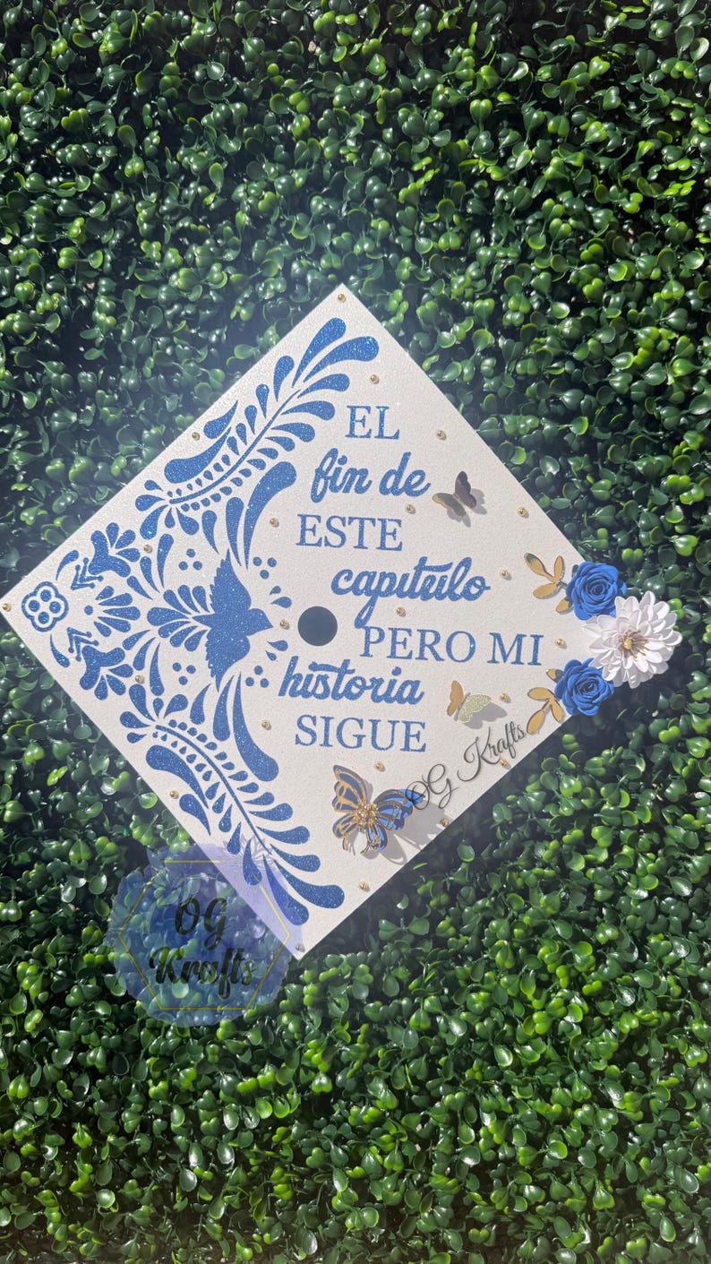 Talavera Graduation Cap Topper Mexican Talavera Grad Cap Mexican Grad ...
