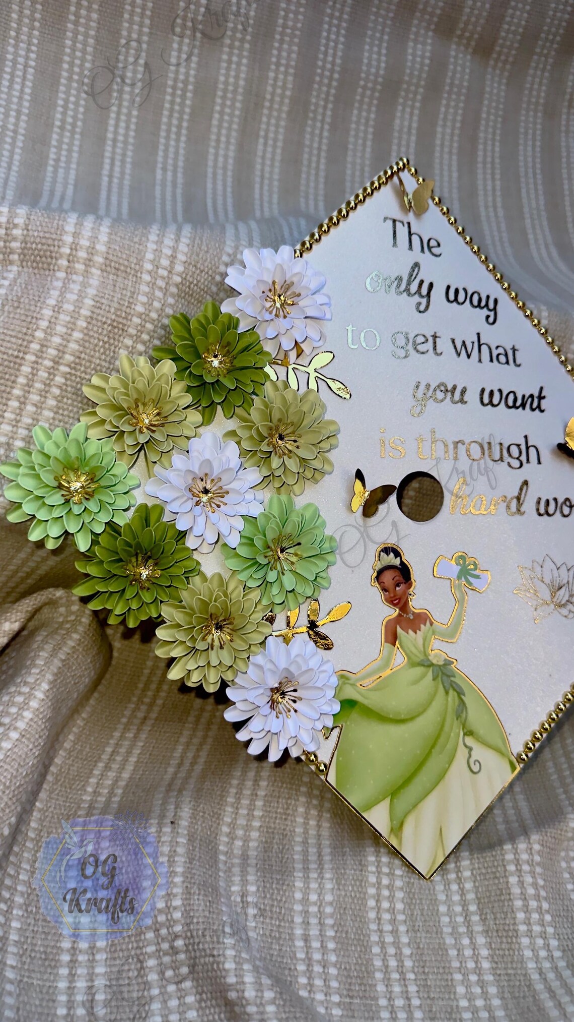Fairytale Graduation Cap Topper Personalized Grad Cap Glitter Grad Cap ...