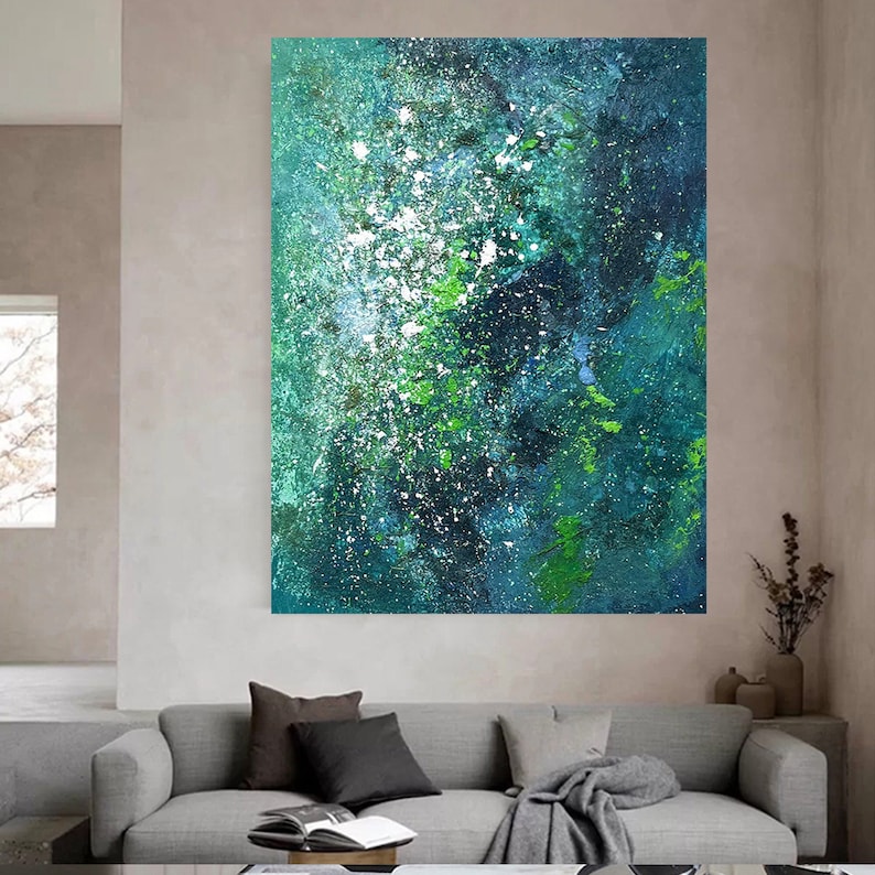 Hand-painted Starry Sky Texture Painting Simple Modern Style - Etsy