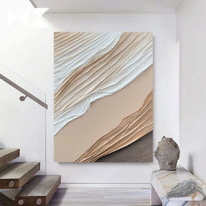3D Textured Painting, Earth Tone Texture Wall Art, Heavy Texture Art ...
