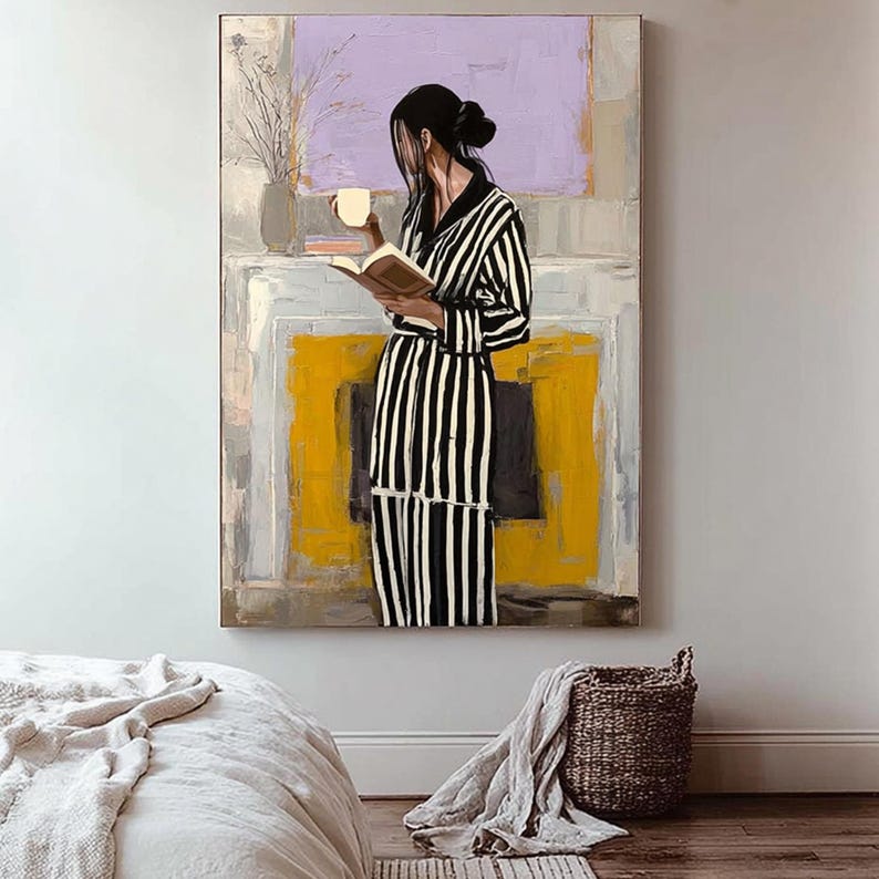 Hand Painted Woman Figure Art | Minimalist Textured Oil Painting - Etsy