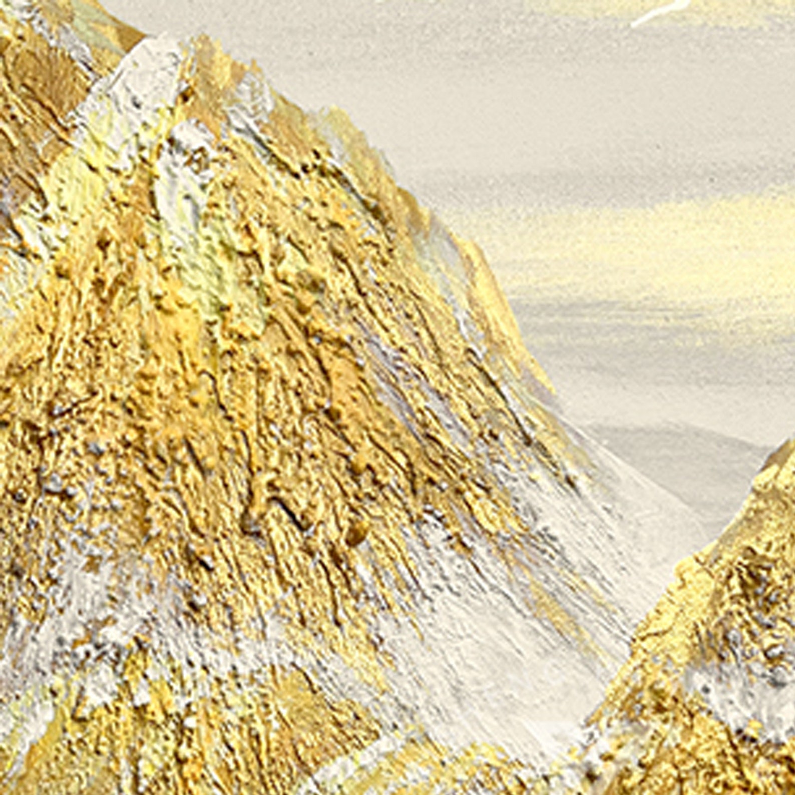 Large Golden Mountains on Canvas Original Gold Wall Art - Etsy